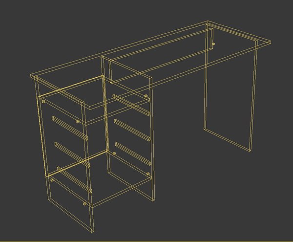 3d model office desk
