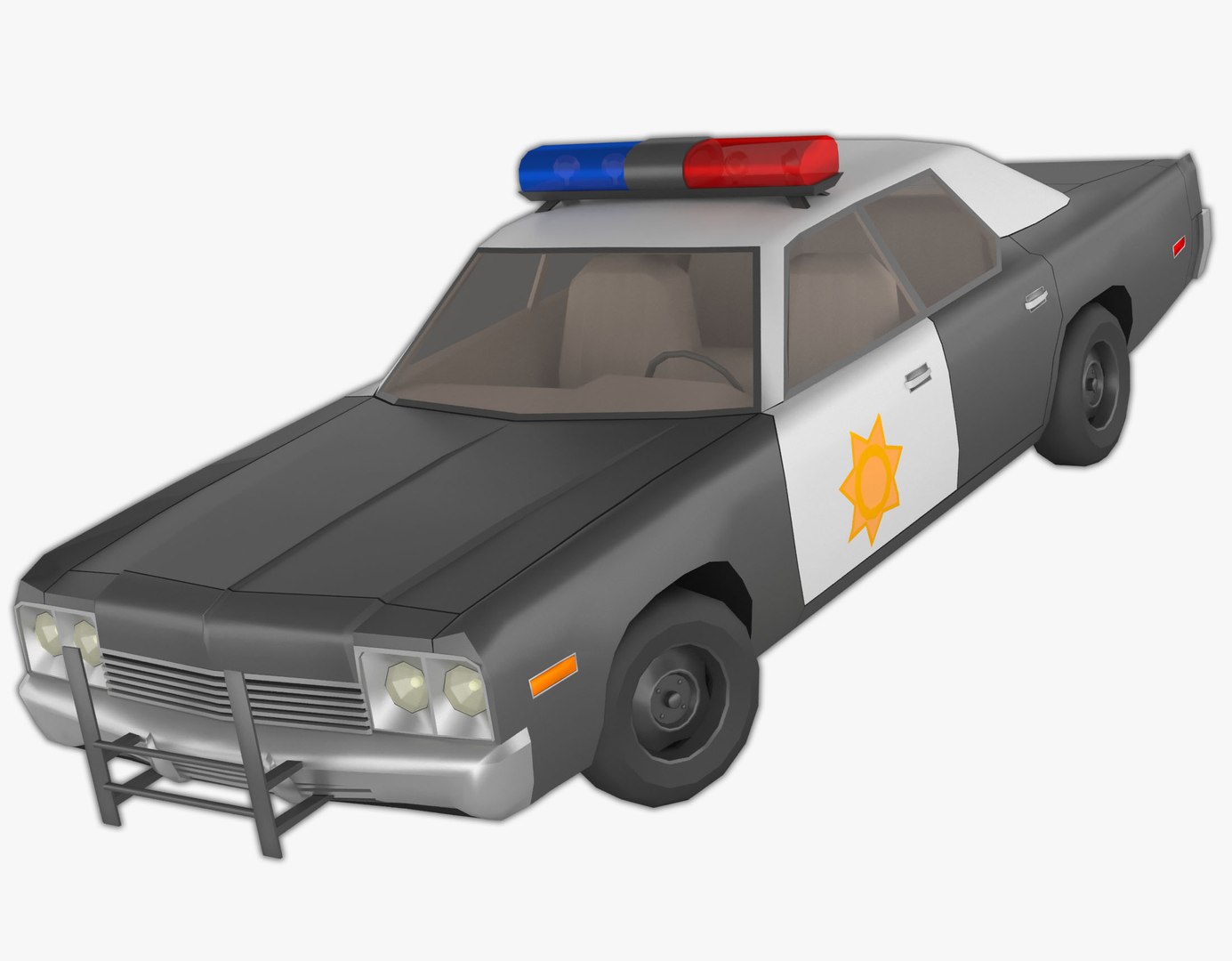 3 Retro Police Cars Model - TurboSquid 1561872