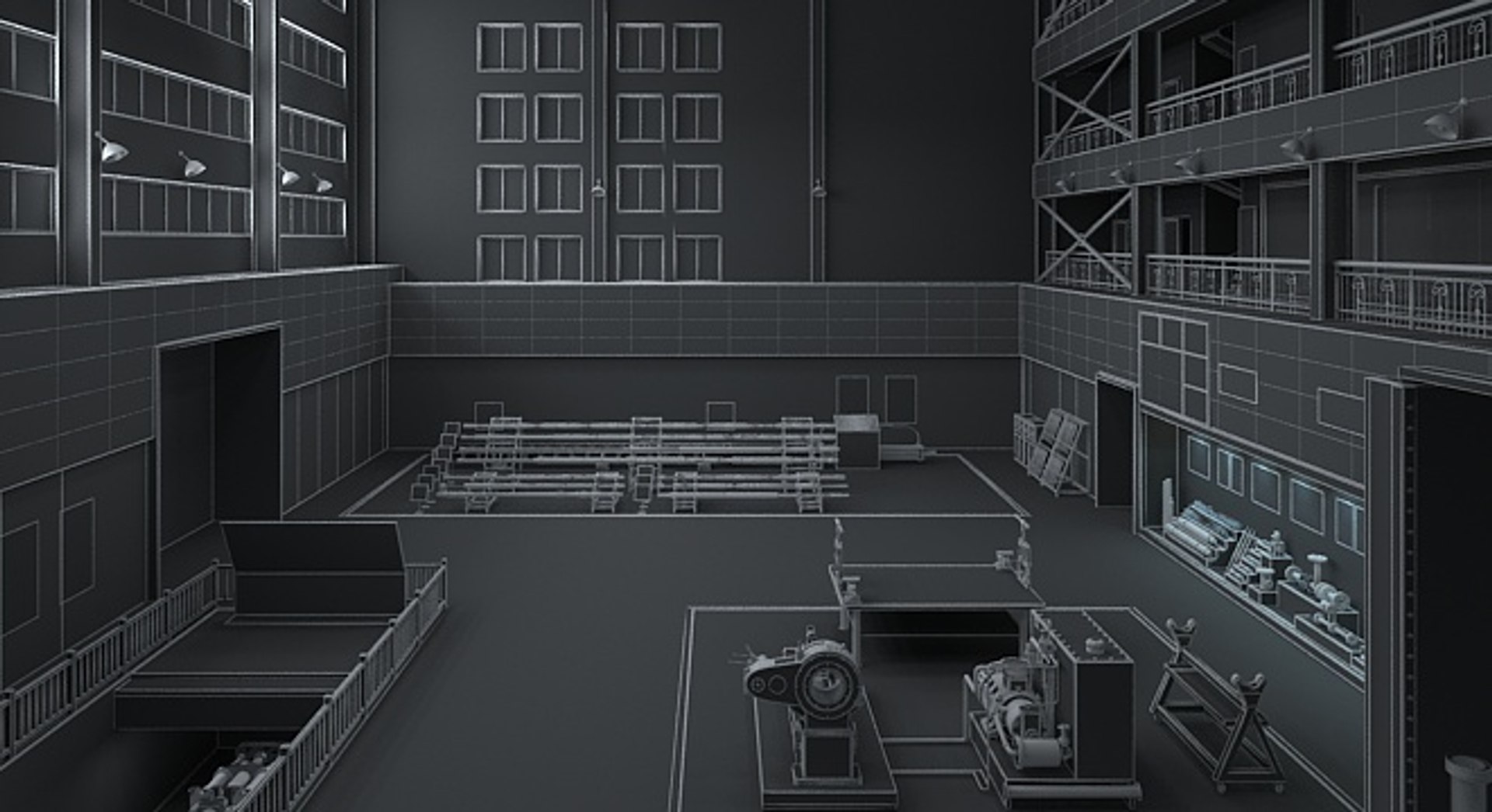3D Factory Interior Scene Model - TurboSquid 1226509
