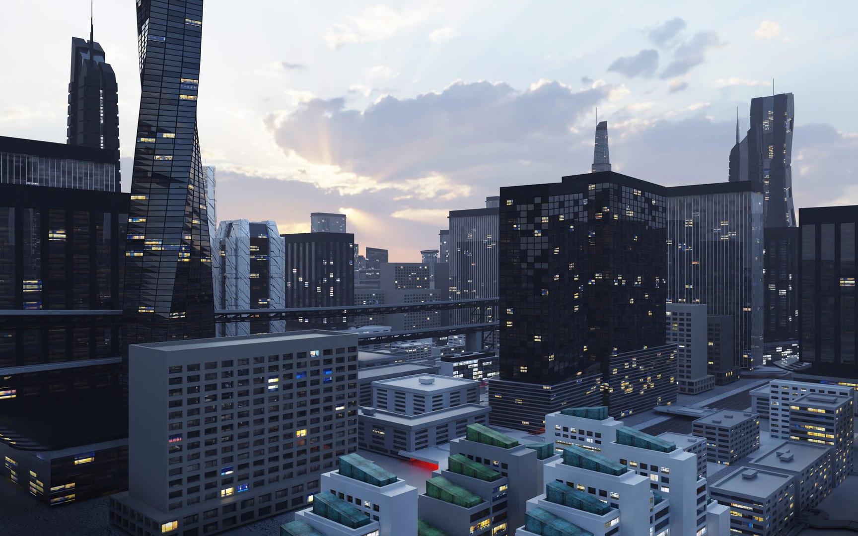 3D Cityscape - Low Buildings - TurboSquid 2066212