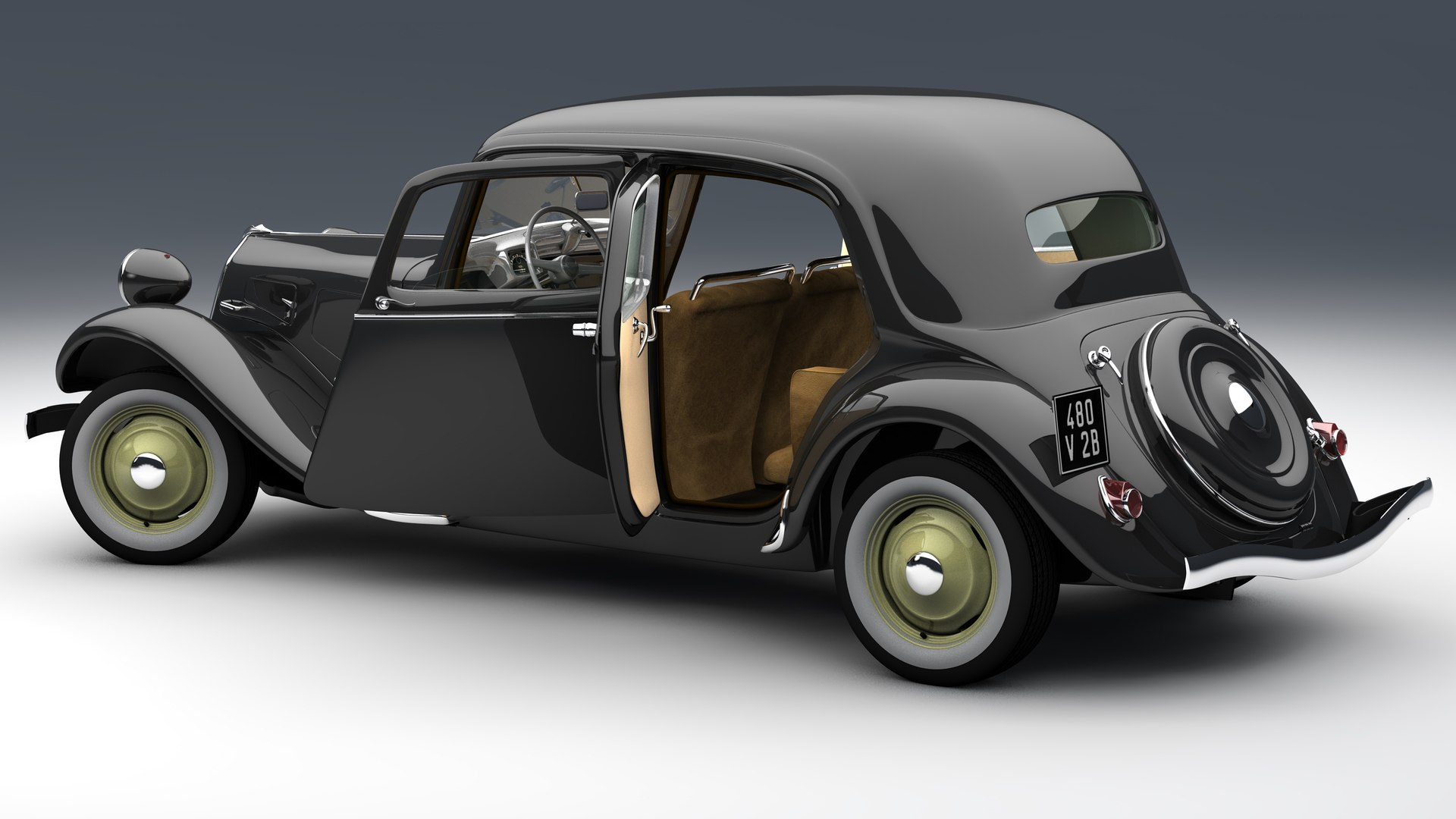 citroen traction avant 3d model