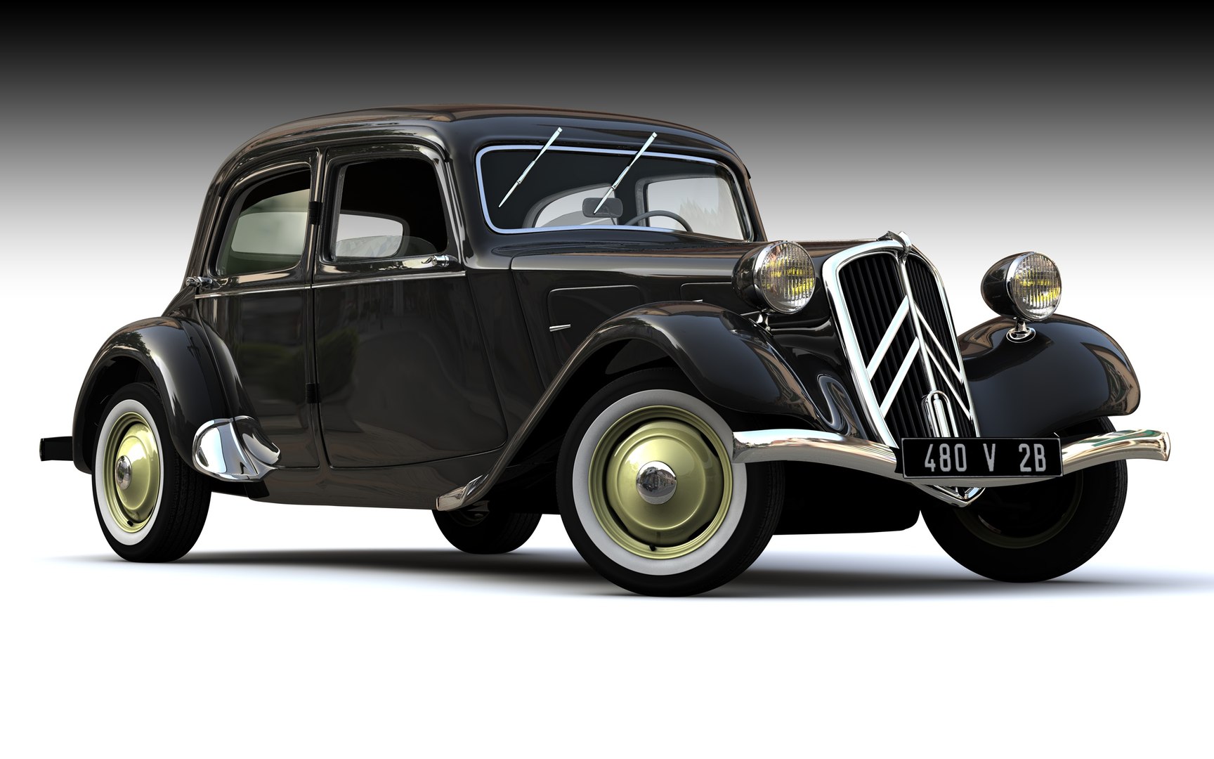 Citroen Traction Avant 3d Model