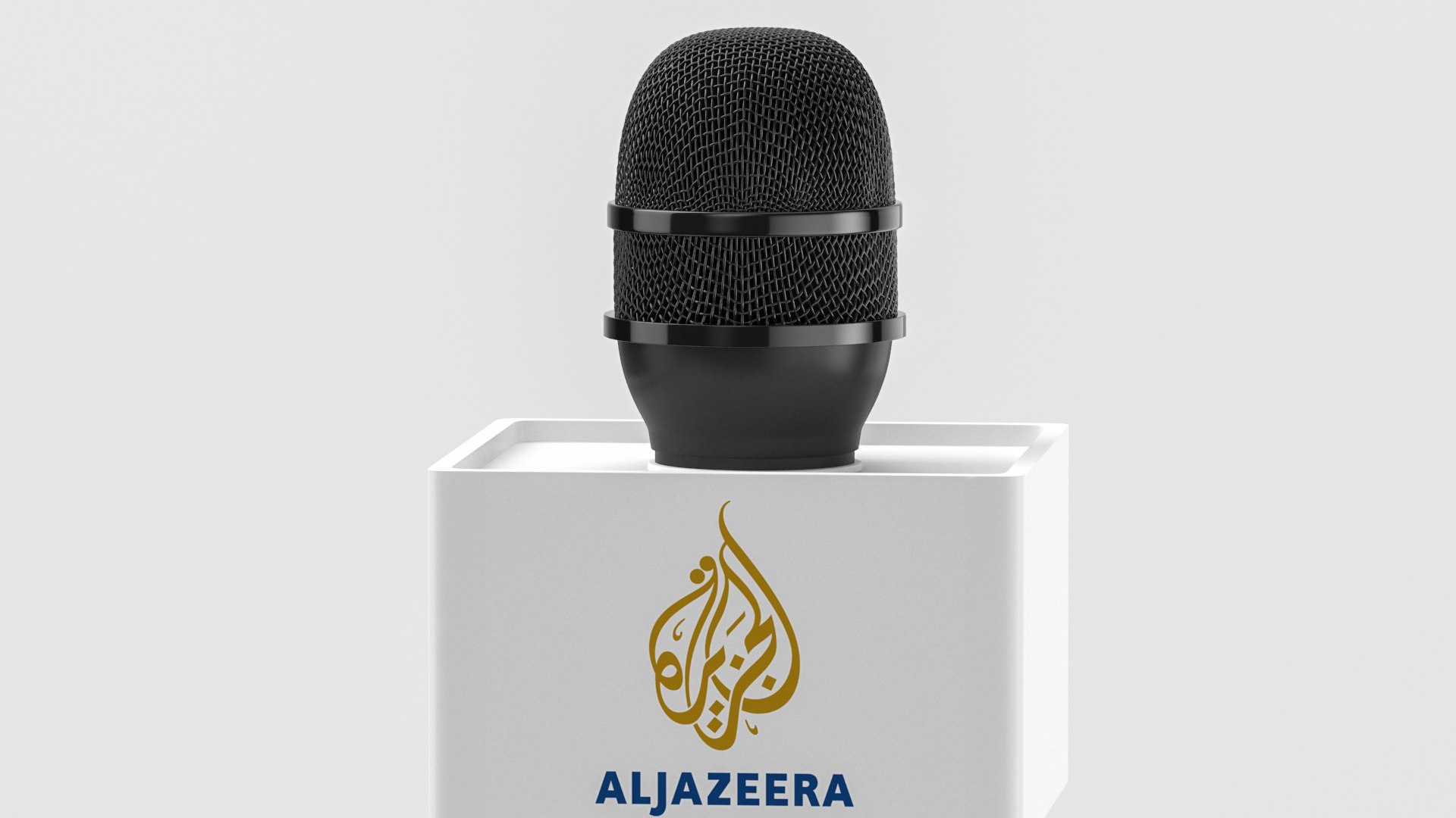 Aljazeera Reporter Microphone 3D - TurboSquid 1991195