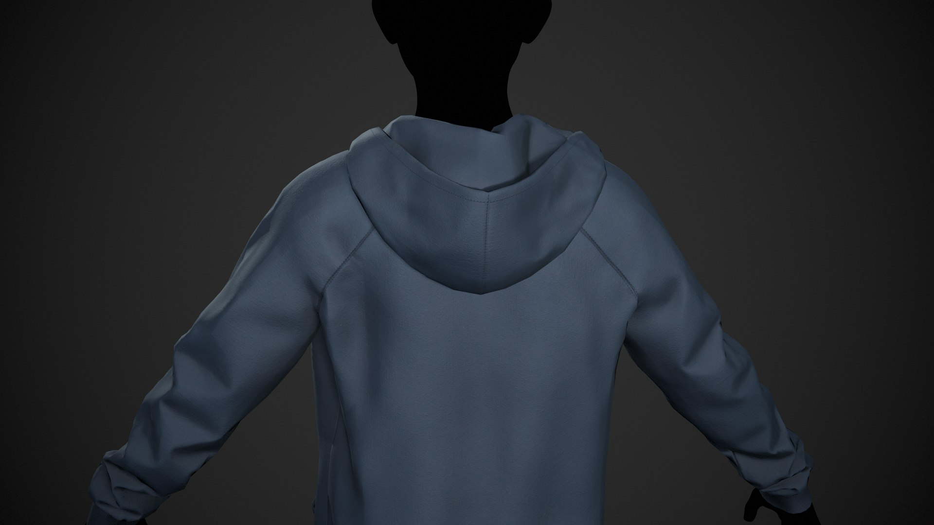 Blue Open Hoodie Style 1 3D Model - TurboSquid 2298451