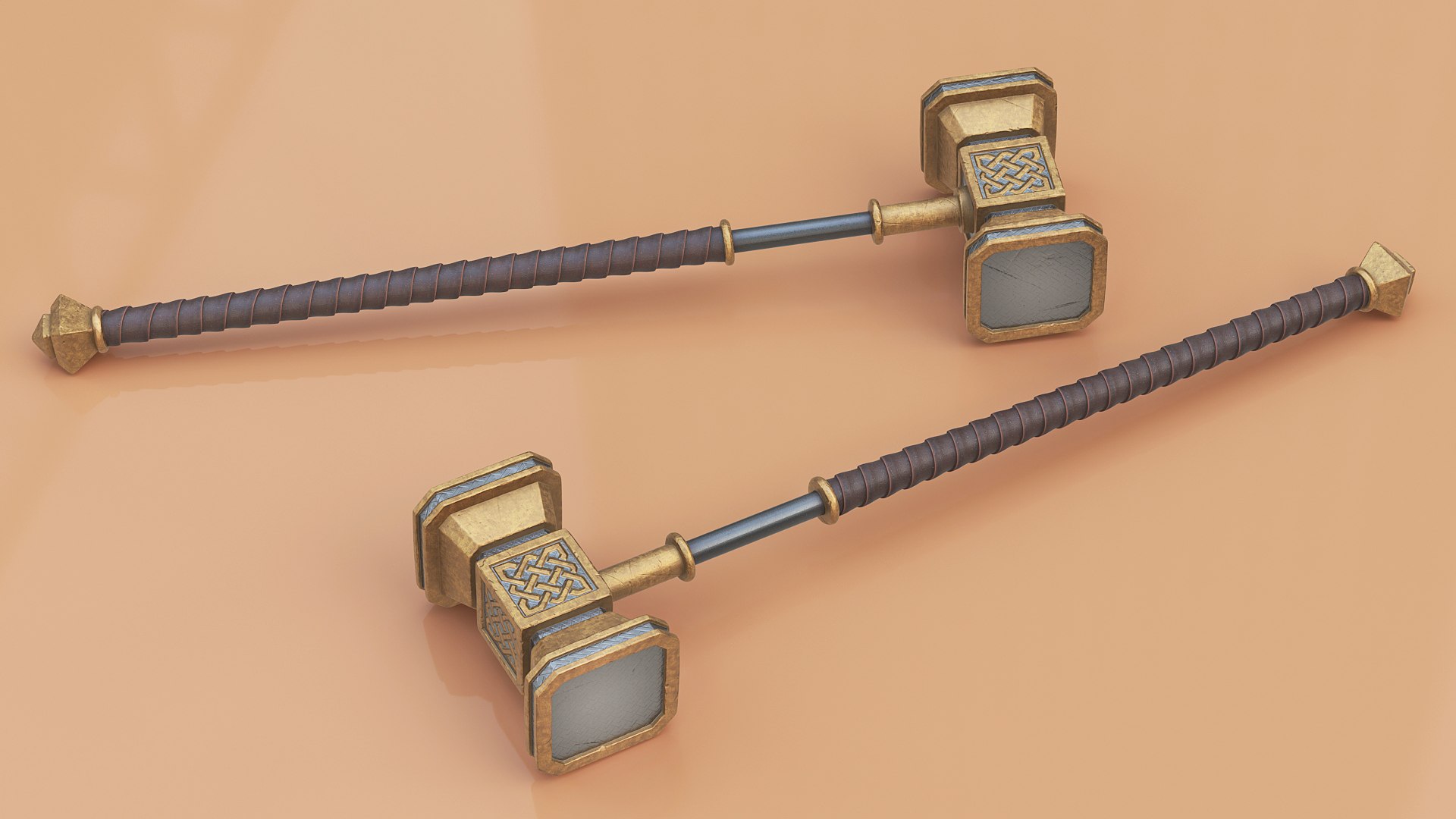 Two Handed Battle Hammer 3D Model - TurboSquid 2396476