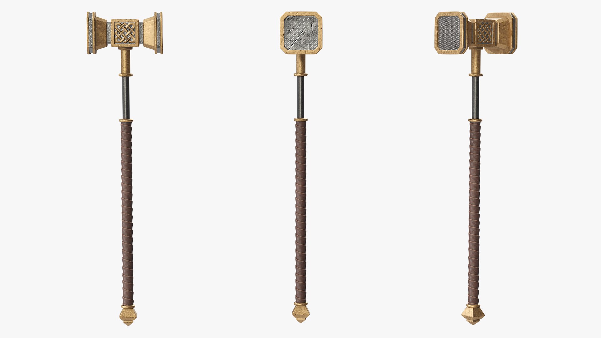 Two Handed Battle Hammer 3D Model - TurboSquid 2396476