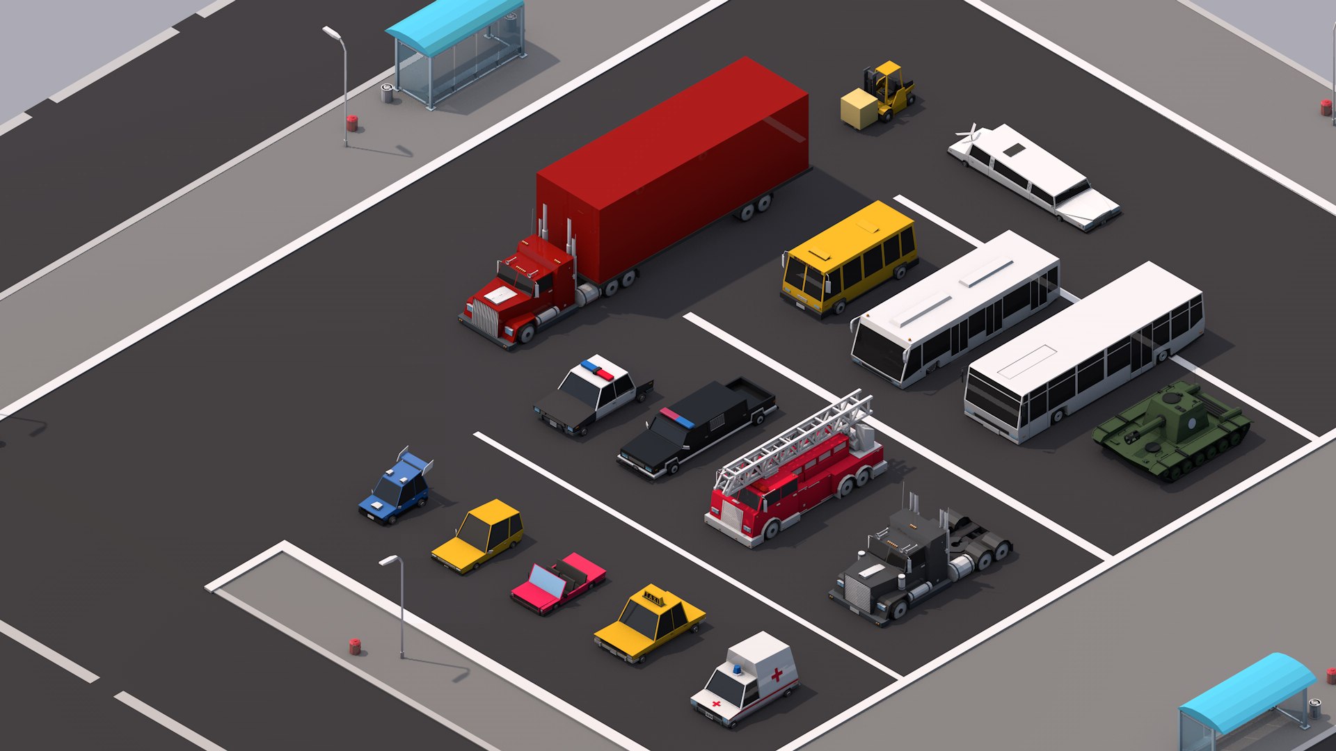 3D City Road Model - TurboSquid 1157216