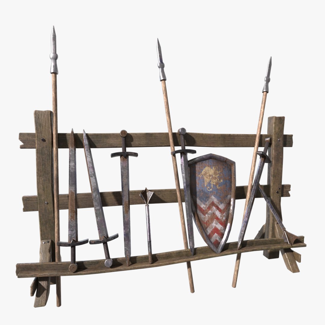 Weapon Rack Model - TurboSquid 2222757