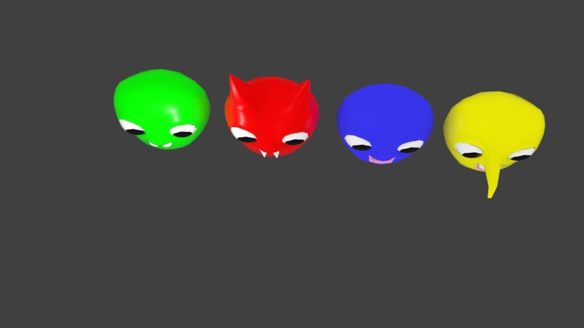 3D Blob Character Face - TurboSquid 1288456