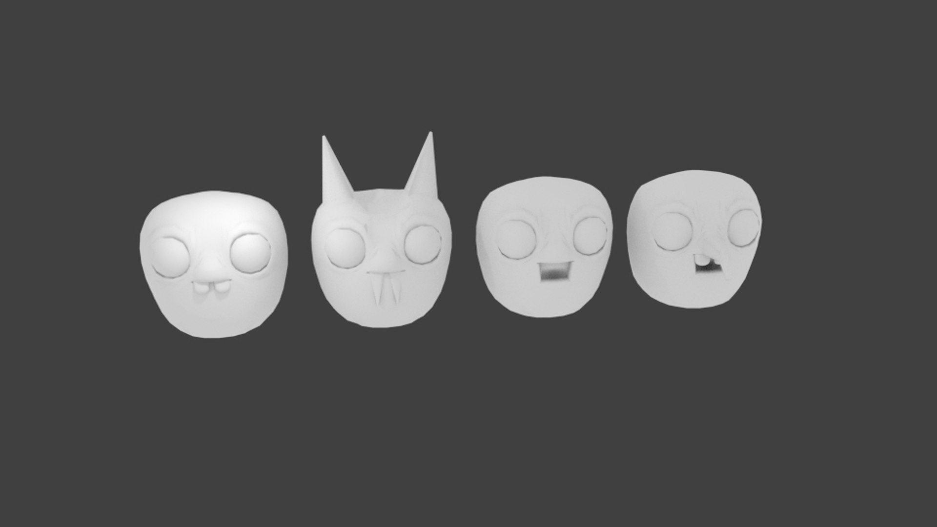 3D Blob Character Face - TurboSquid 1288456