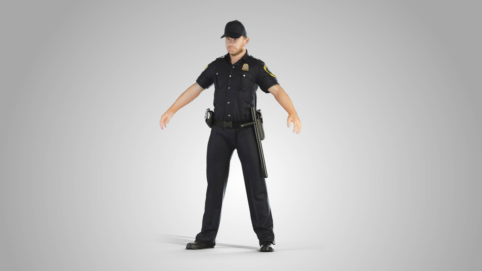 3d Security Officer Model