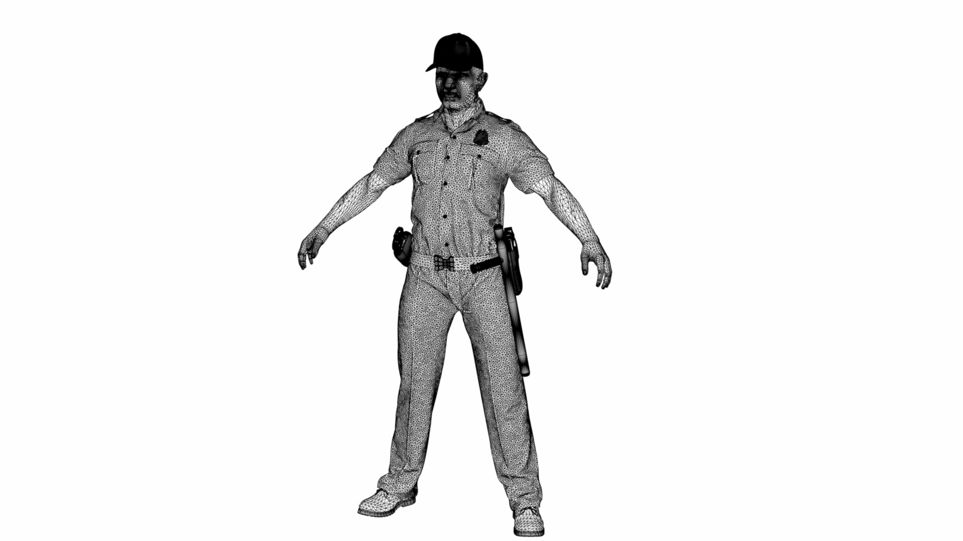 3d Security Officer Model