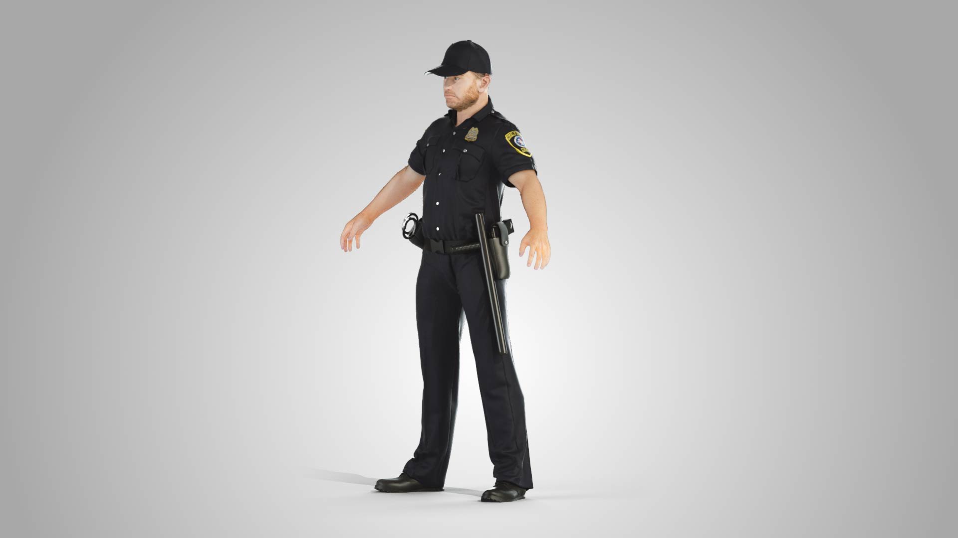 3d Security Officer Model
