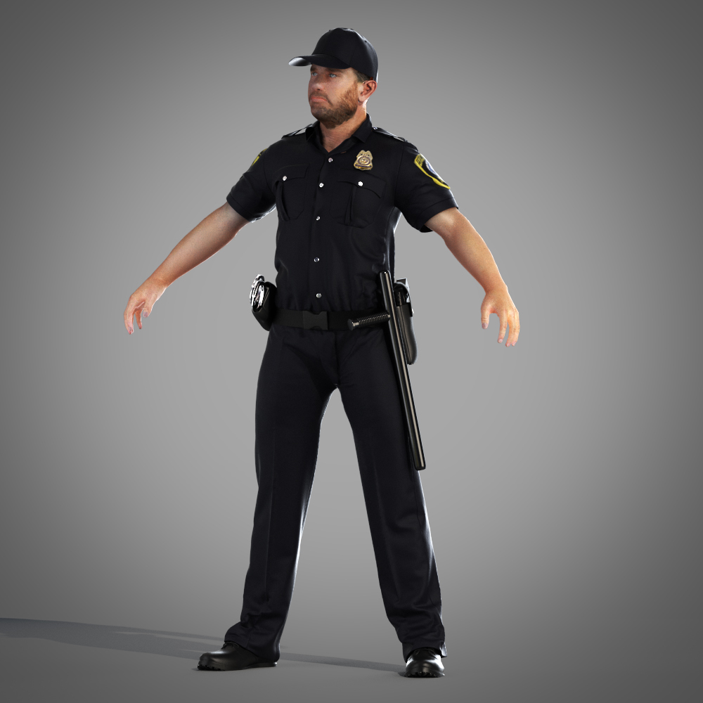 3d security officer model