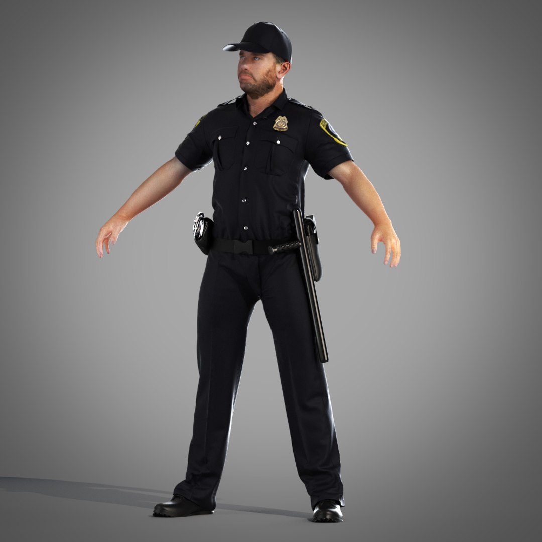 3d security officer model