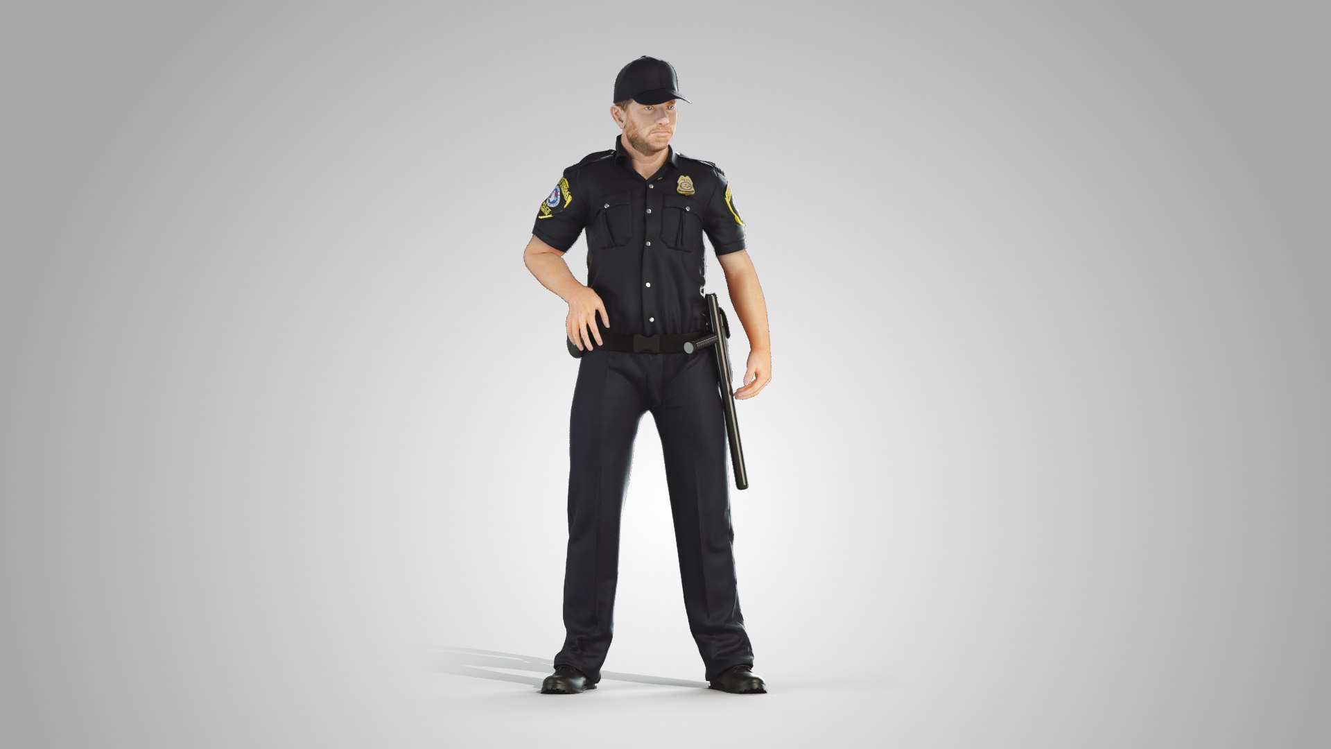 3d Security Officer Model