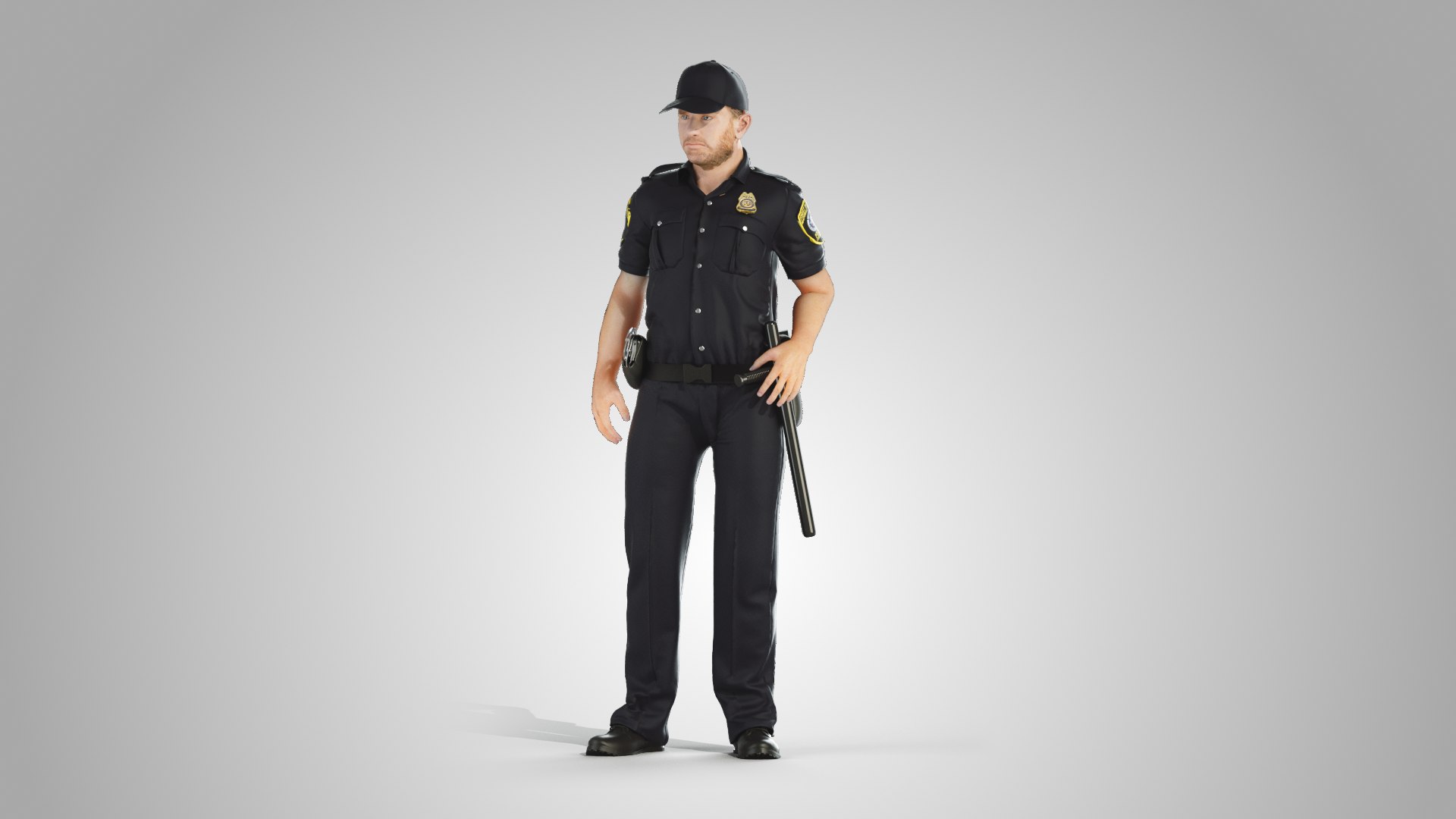 3d Security Officer Model