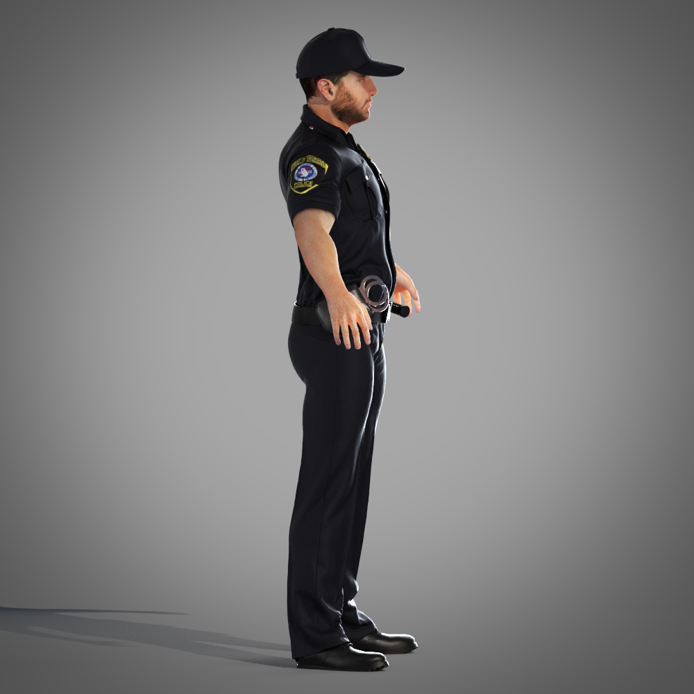 3d security officer model