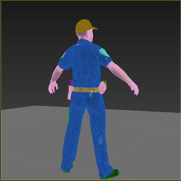 3d security officer model