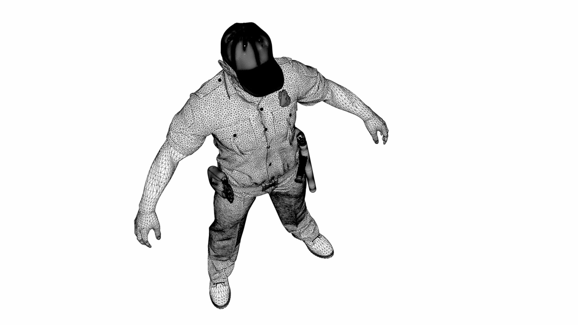 3d Security Officer Model