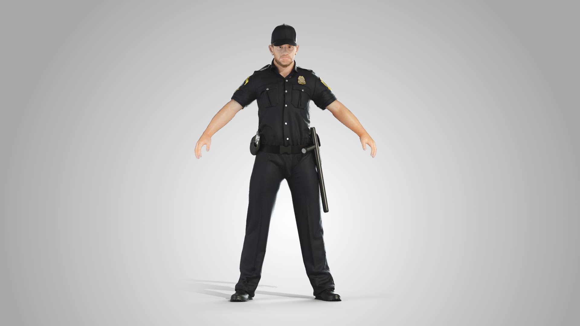 3d Security Officer Model