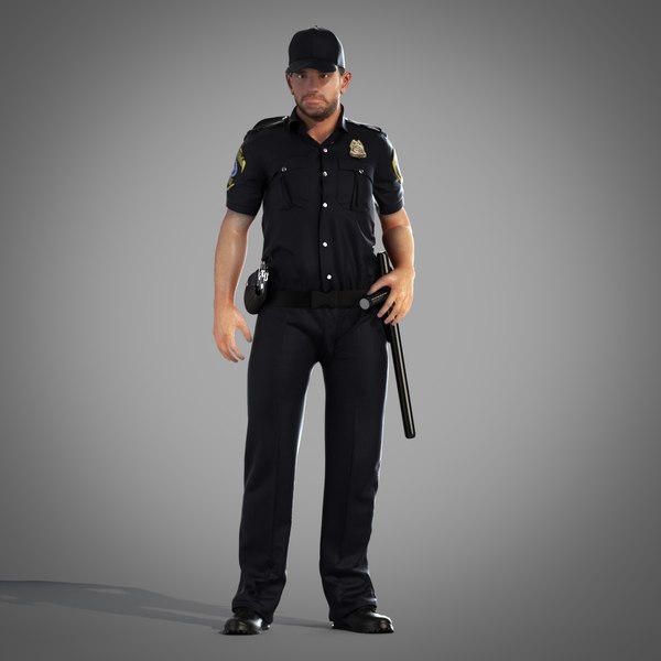 3d security officer model