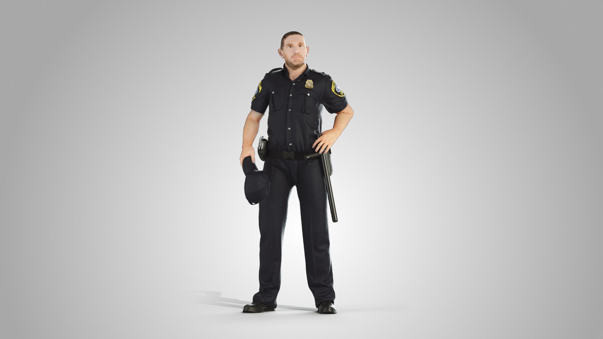 3d Security Officer Model