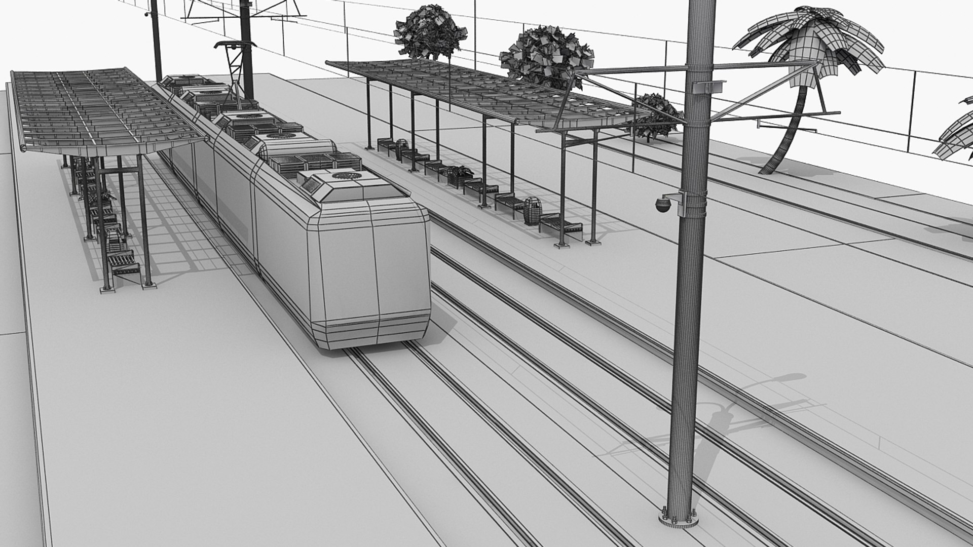 Tram Way 3D Model - TurboSquid 1263454