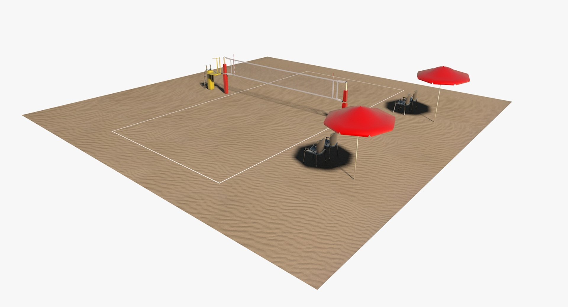 3D Volleyball Court Model - TurboSquid 1268451