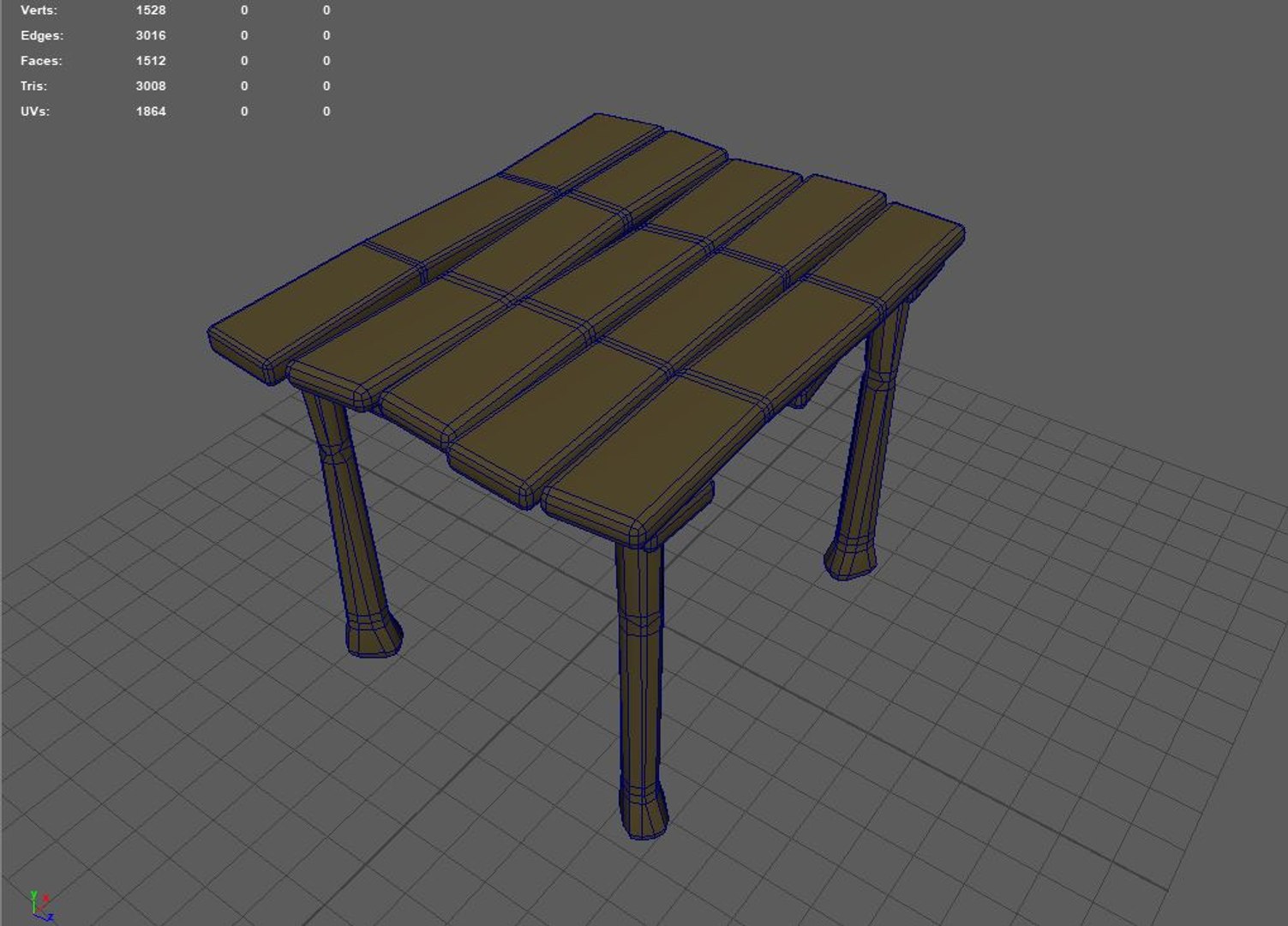 Free old wooden table model - TurboSquid 1400274