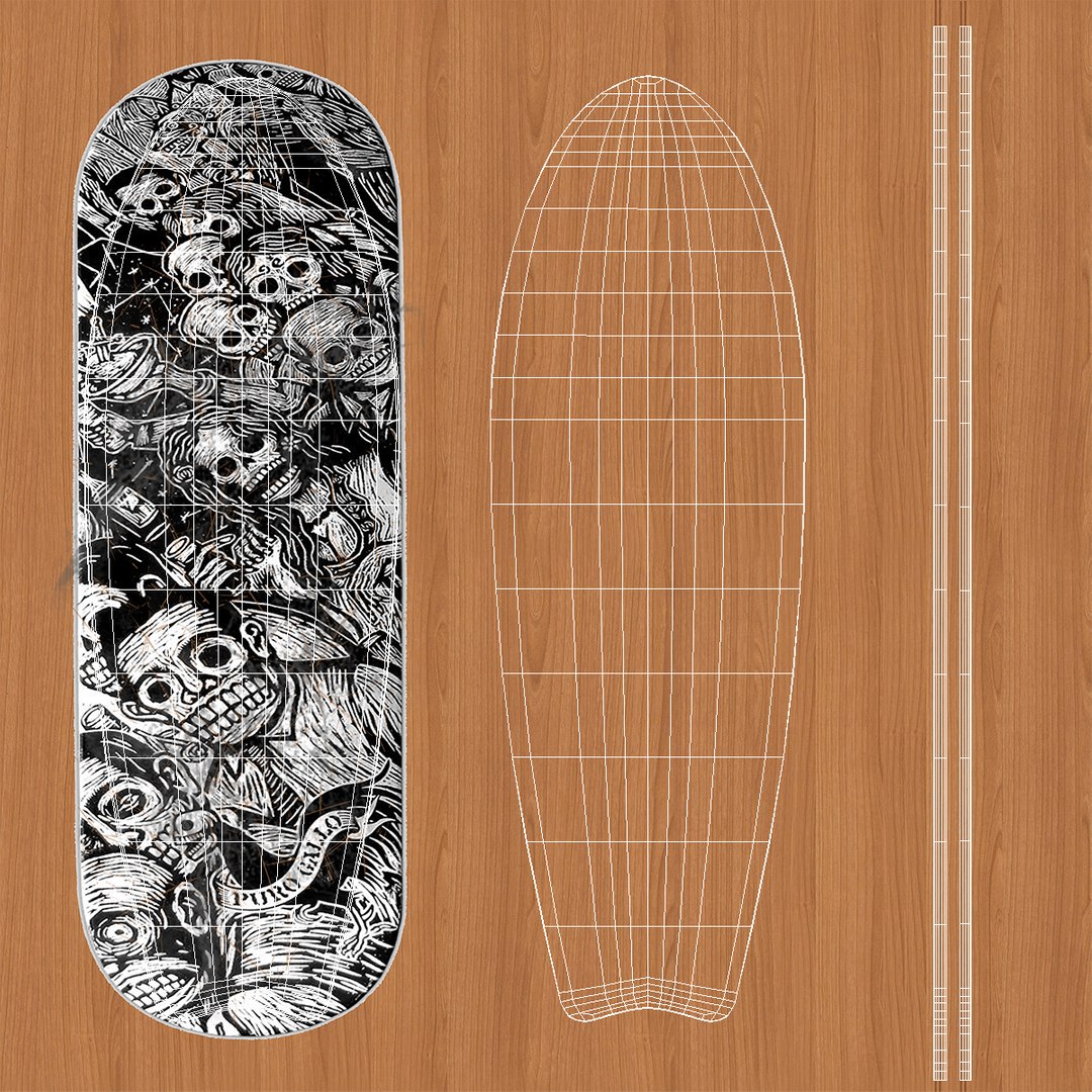 3D Fishtail Cruiser Skateboard Slackers - TurboSquid 1161781