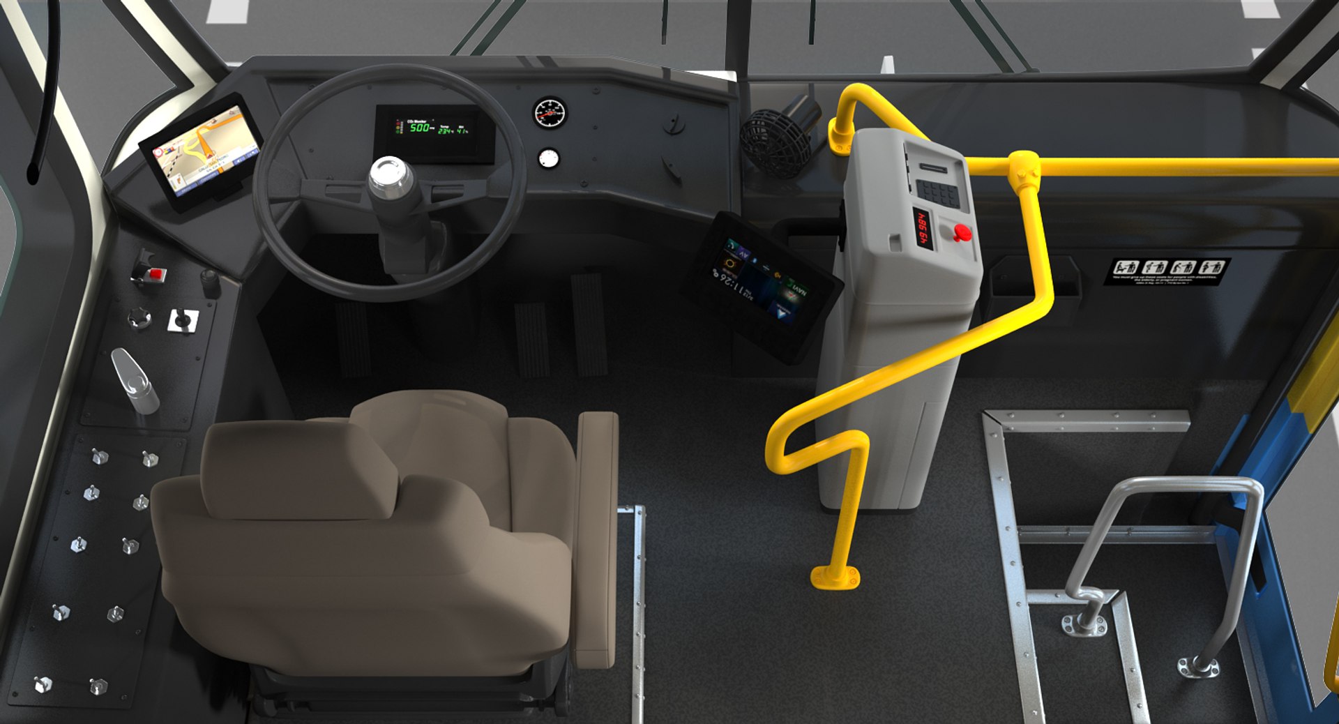 Bus Nabi 416 Nyc 3D Model - TurboSquid 1163797