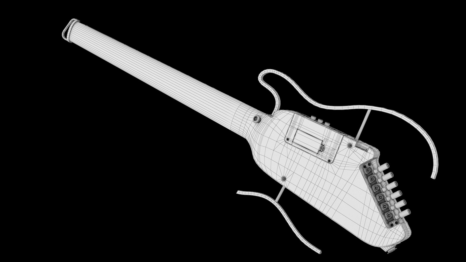 Donner Hush I Silent Guitar 3D Model - TurboSquid 2164388