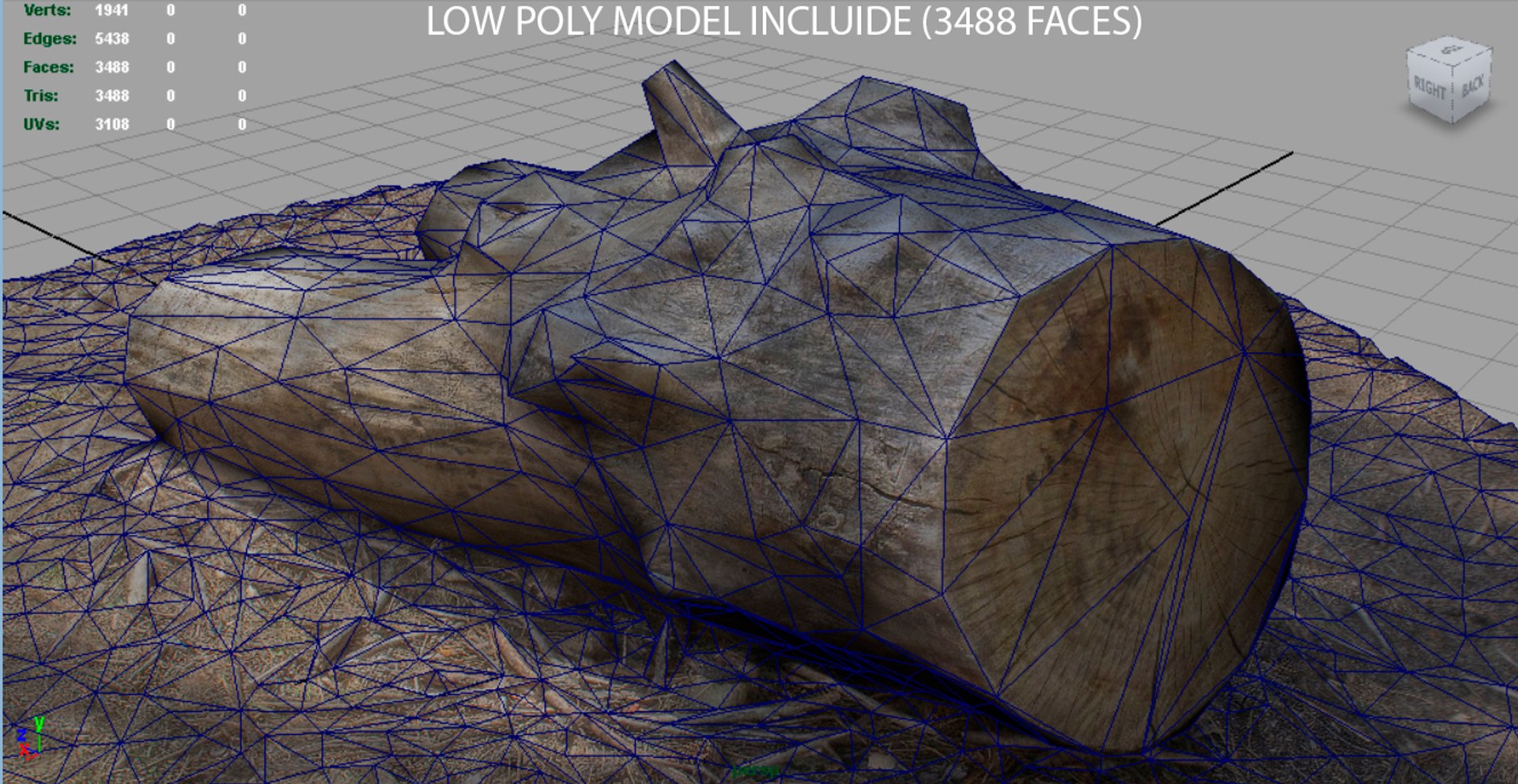 3D model realistic dead trunk - TurboSquid 1161192