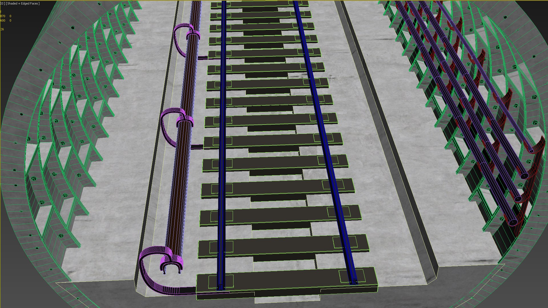 Metro Section Tiled 3d Model