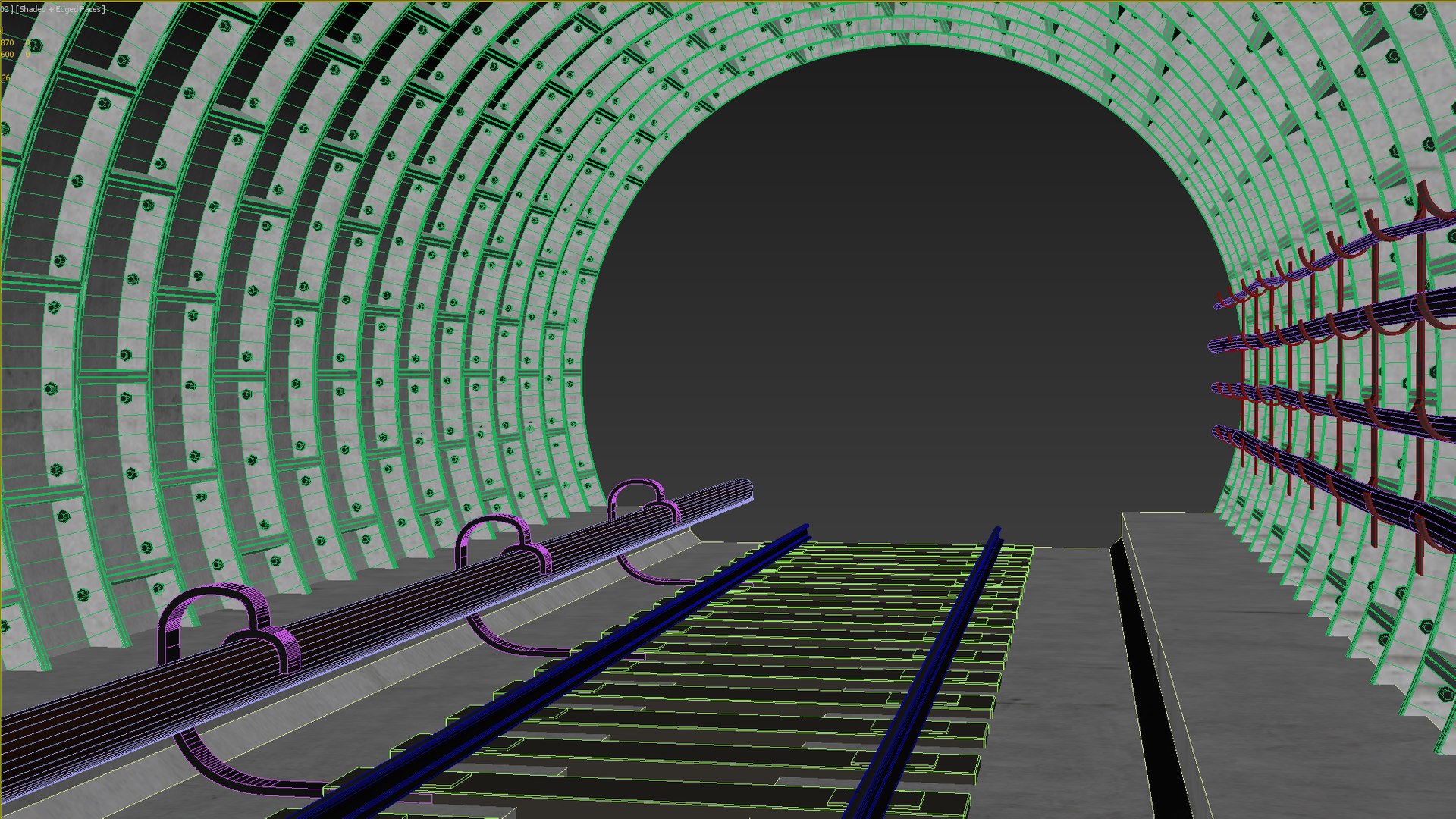 Metro Section Tiled 3d Model