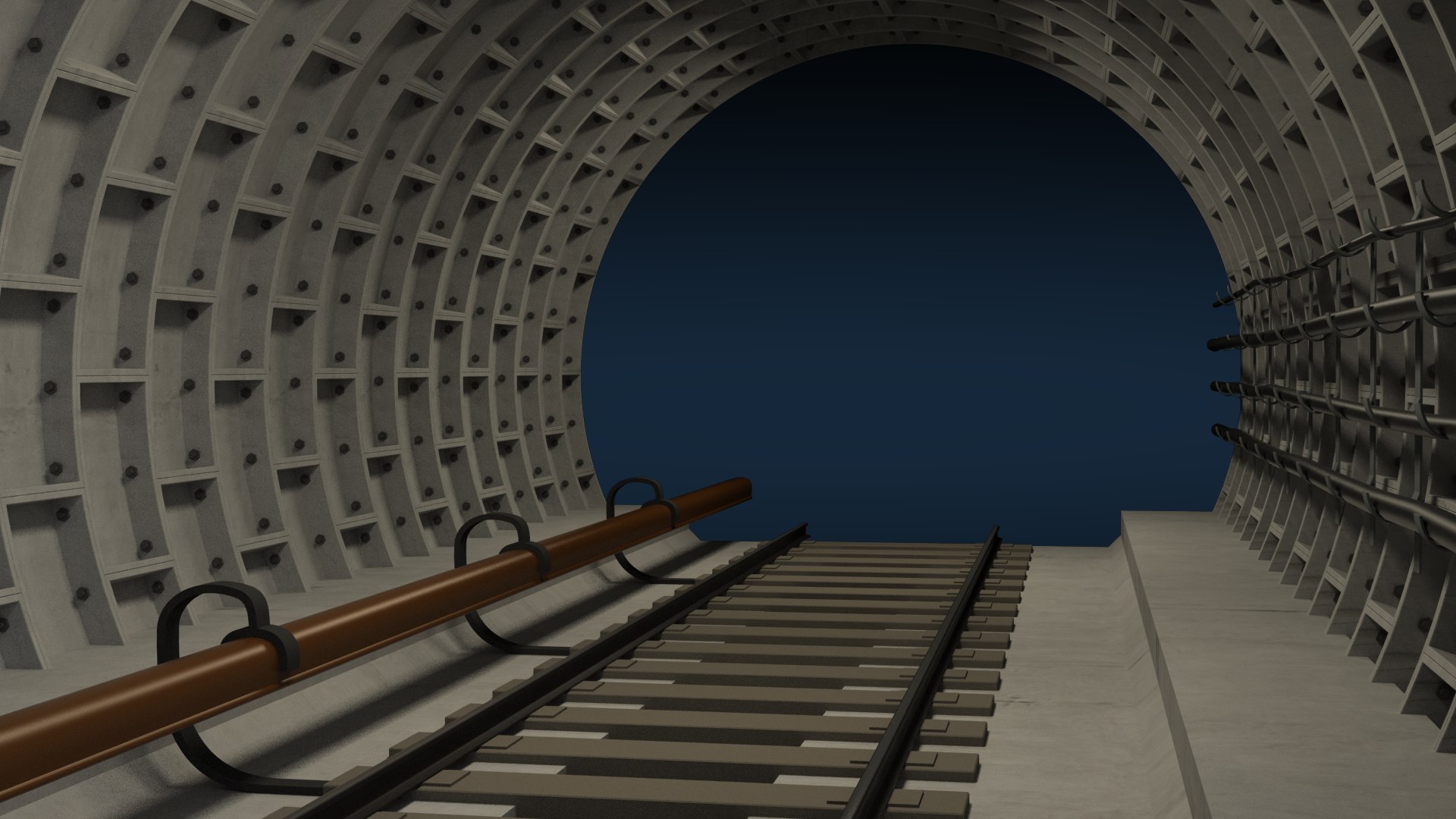 Metro Section Tiled 3d Model