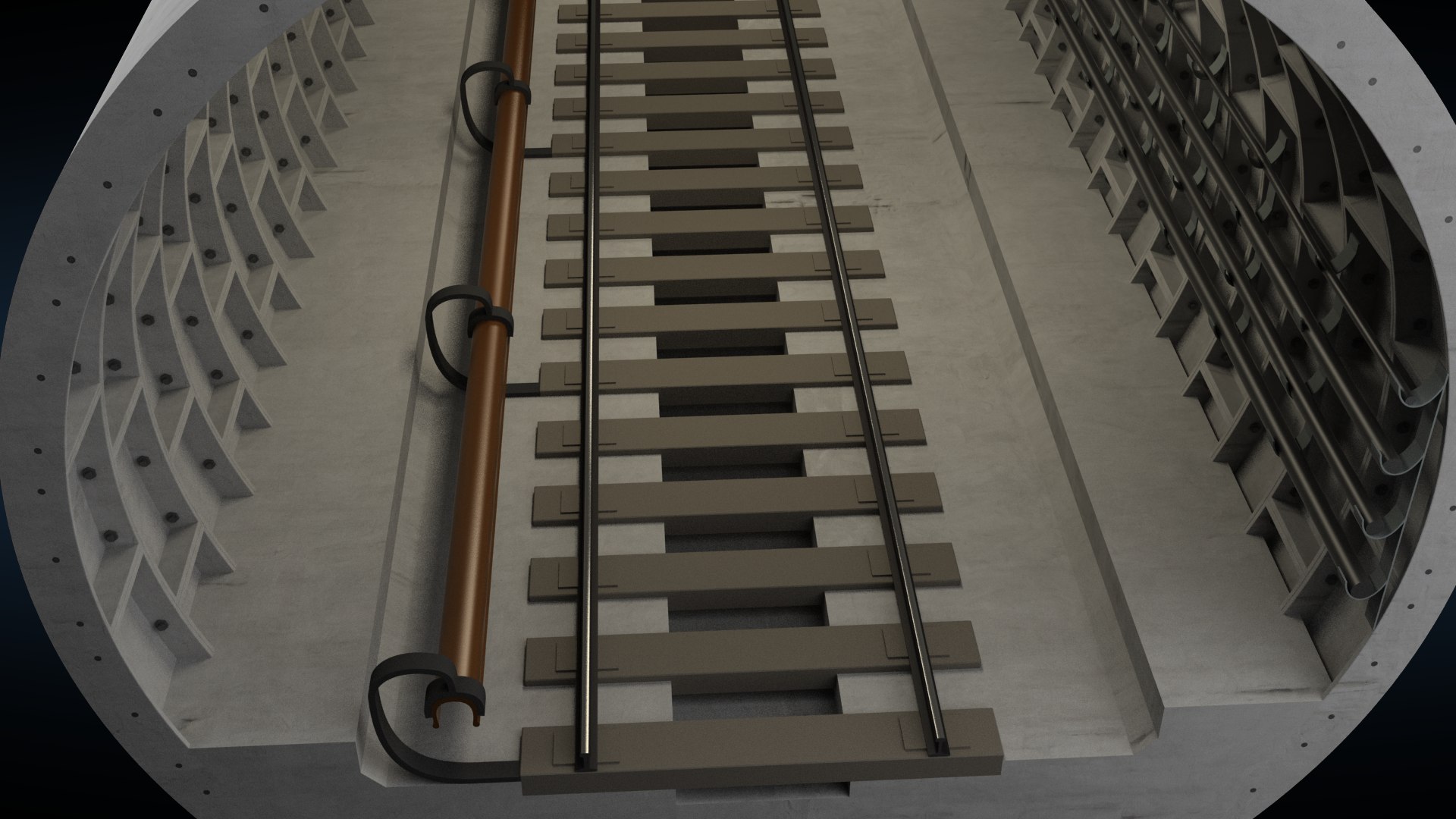 Metro Section Tiled 3d Model