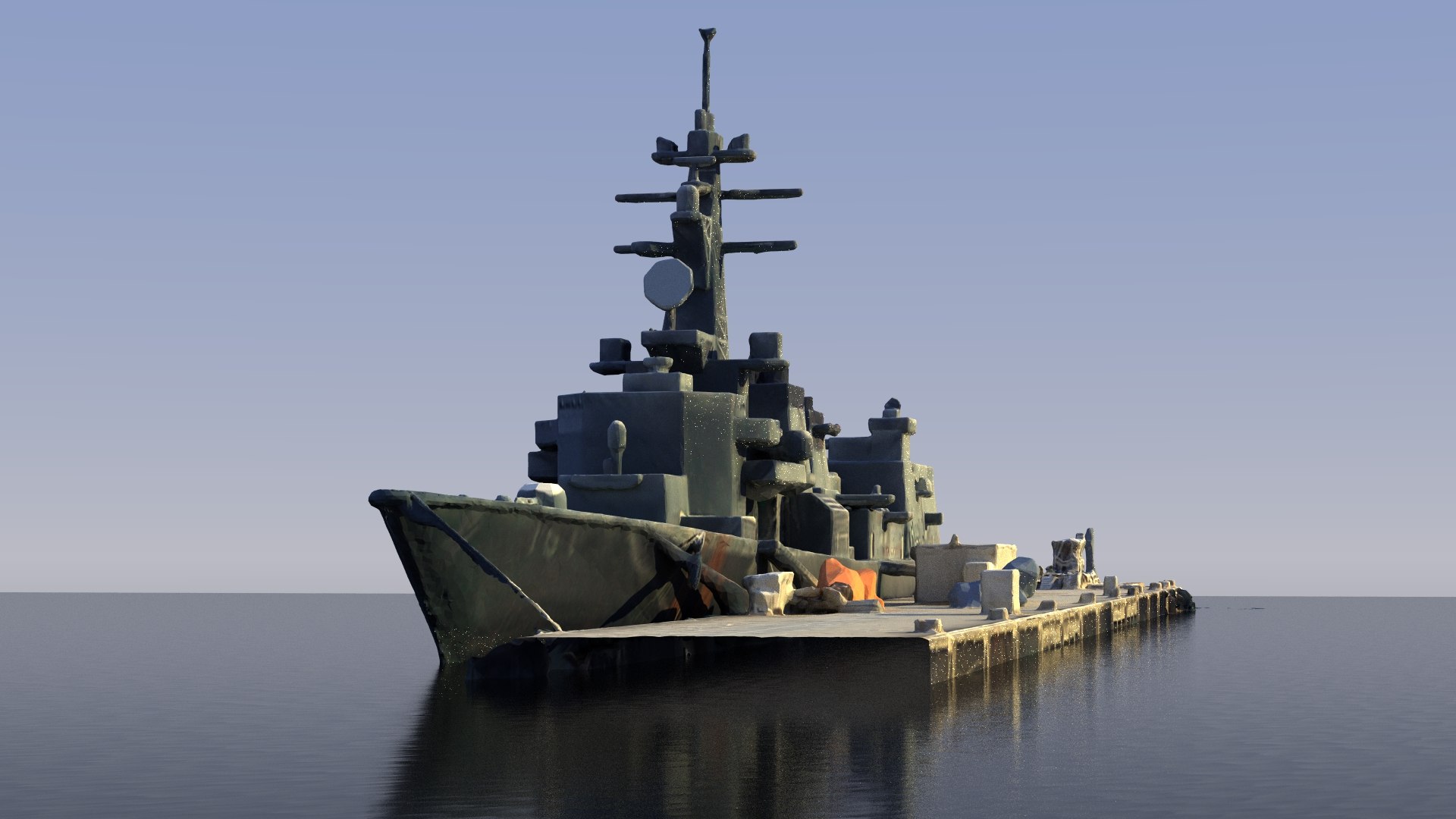 Warship 3D Model - TurboSquid 2039598