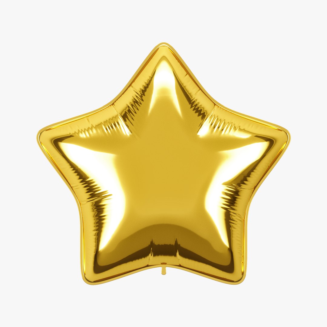 Foil balloon star 3D - TurboSquid 1838039