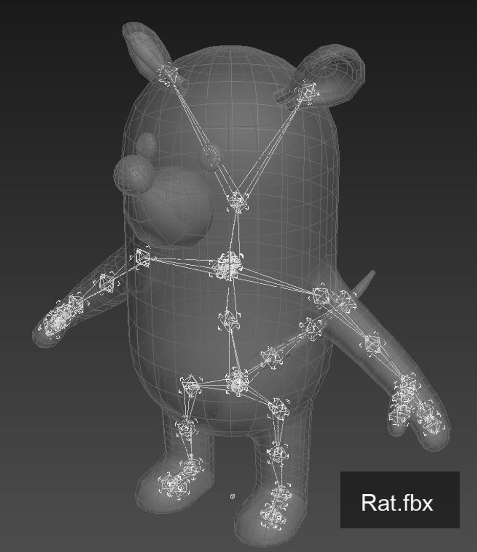 Rat Character Cartoon Model - TurboSquid 1256497