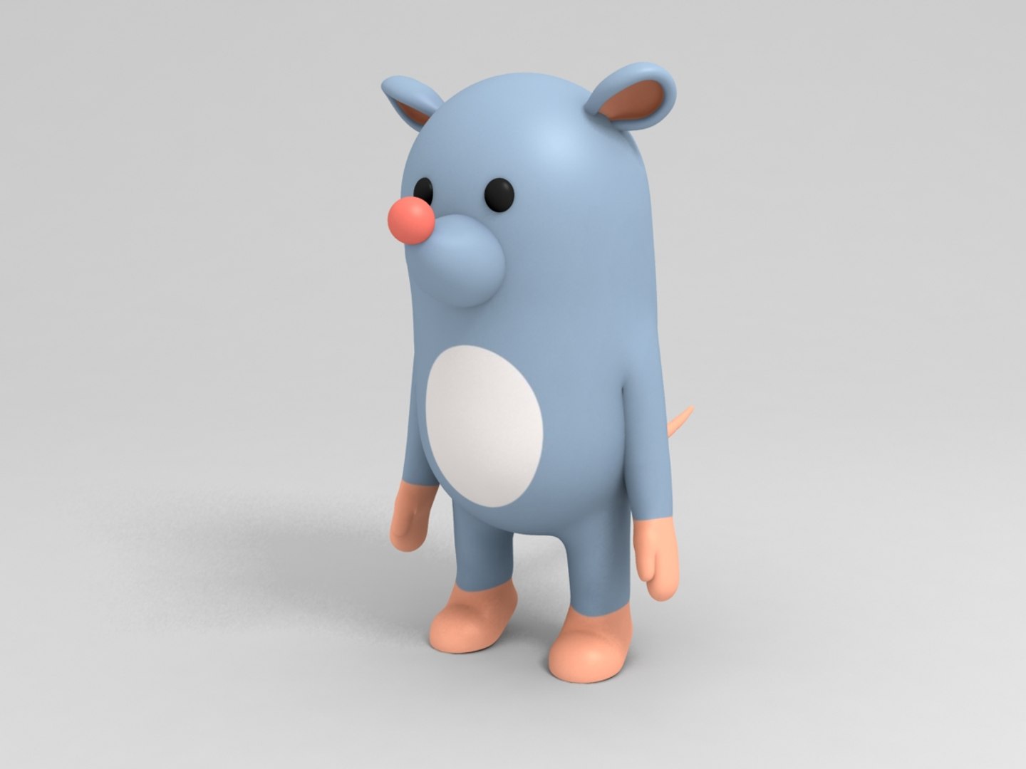 Rat Character Cartoon Model - TurboSquid 1256497