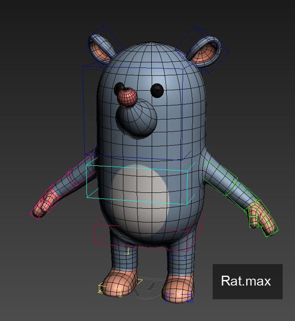Rat Character Cartoon Model - TurboSquid 1256497