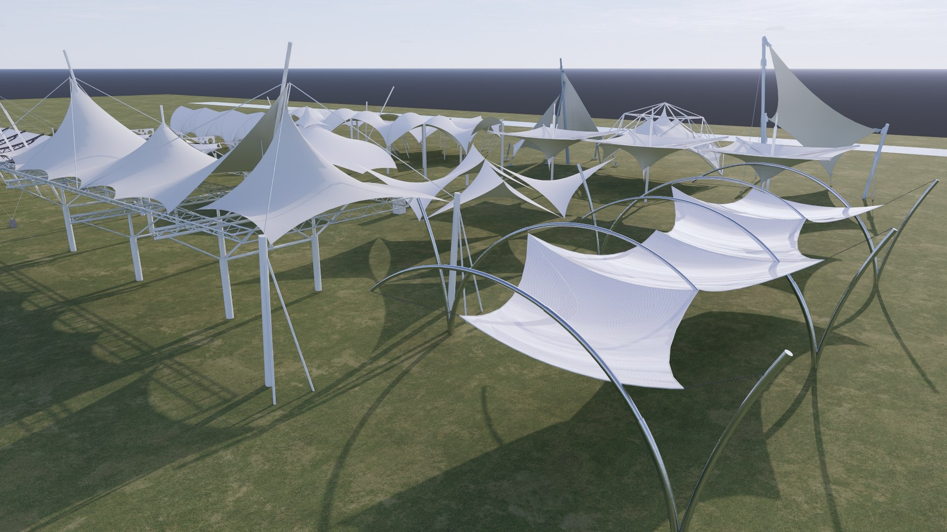 3D Tensile Structures Collection -A2 Model - TurboSquid 2385482