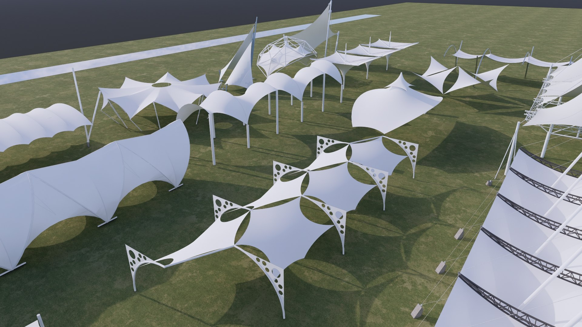 3D Tensile Structures Collection -A2 Model - TurboSquid 2385482