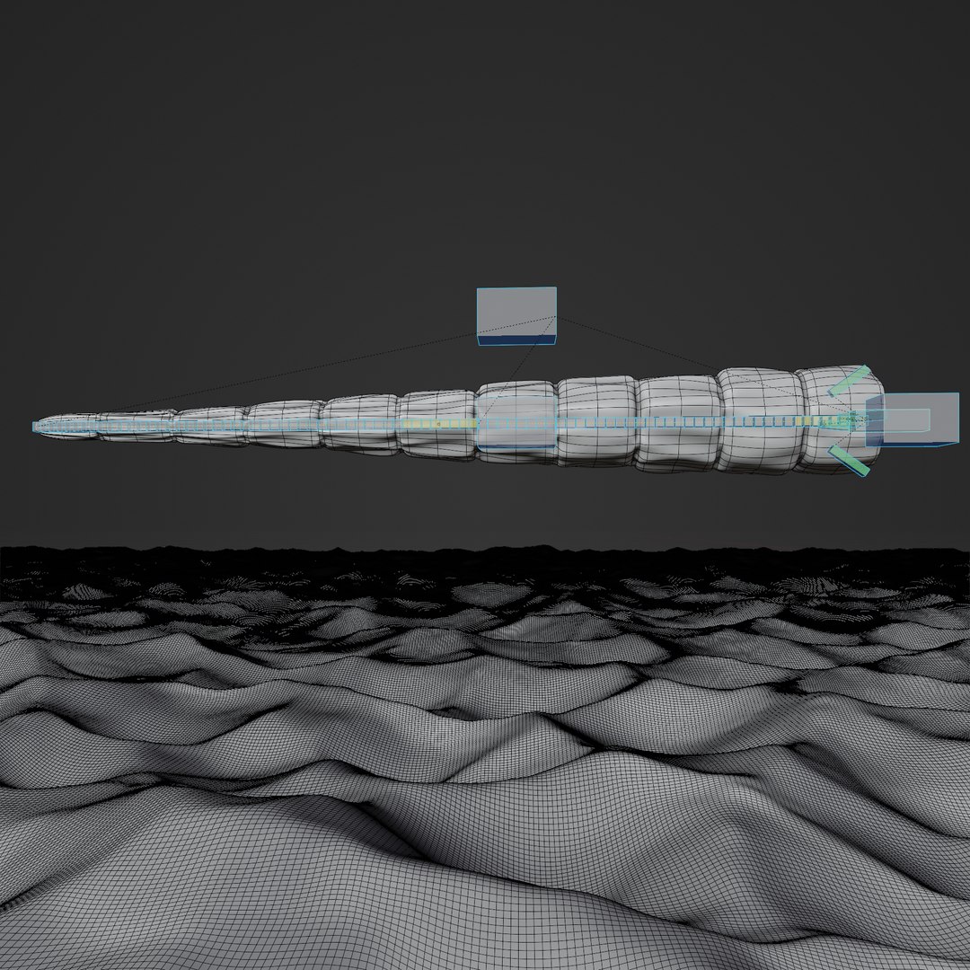 Sand Dunes Worm -Rigged Low-poly 3D - TurboSquid 2117438