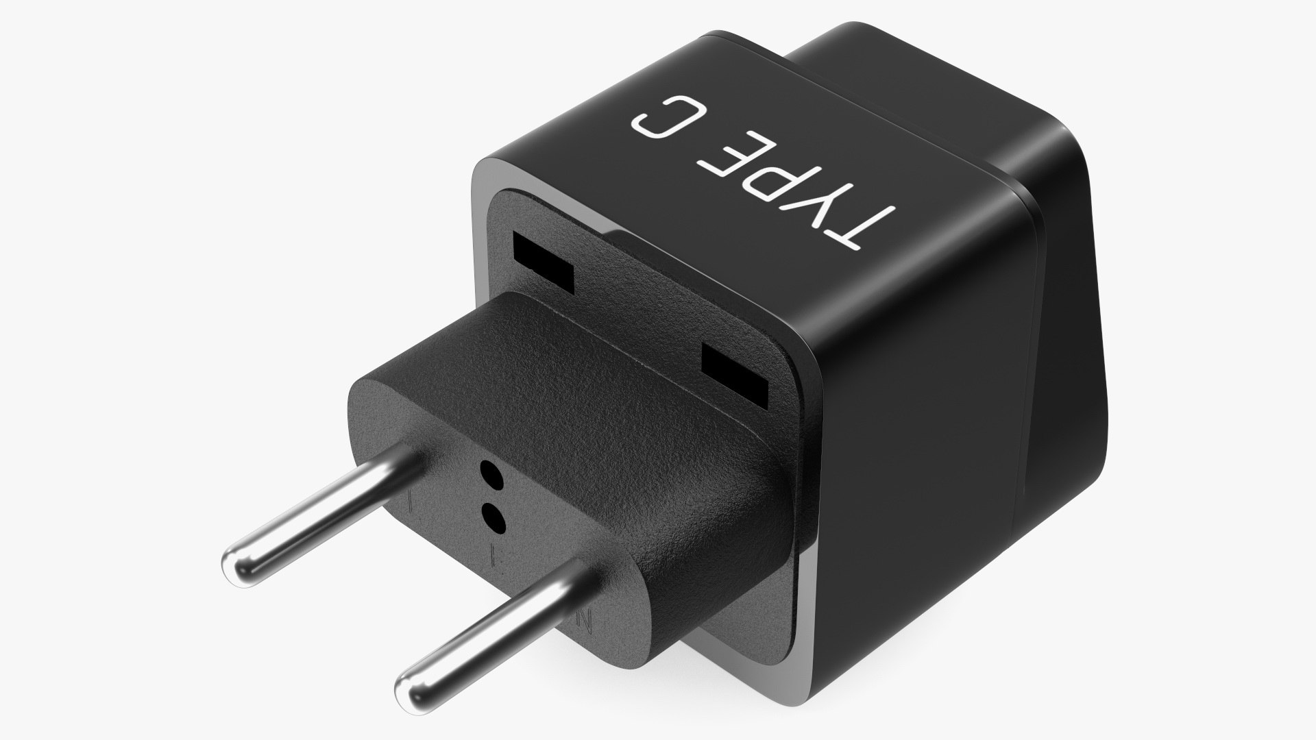 Type C Universal Plug Adapter Black model - TurboSquid 1838089