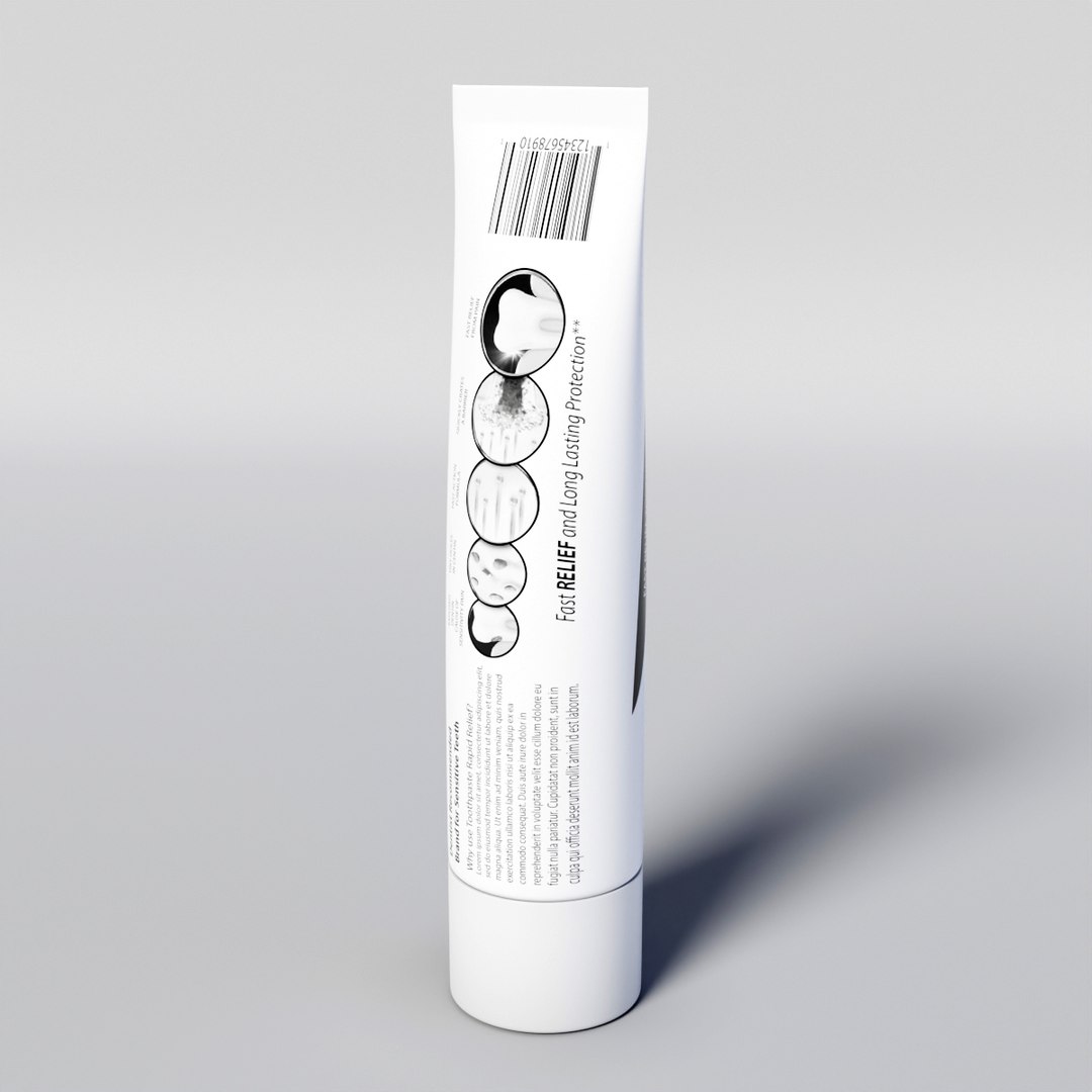 3D Model Toothpaste Tooth - TurboSquid 1644019