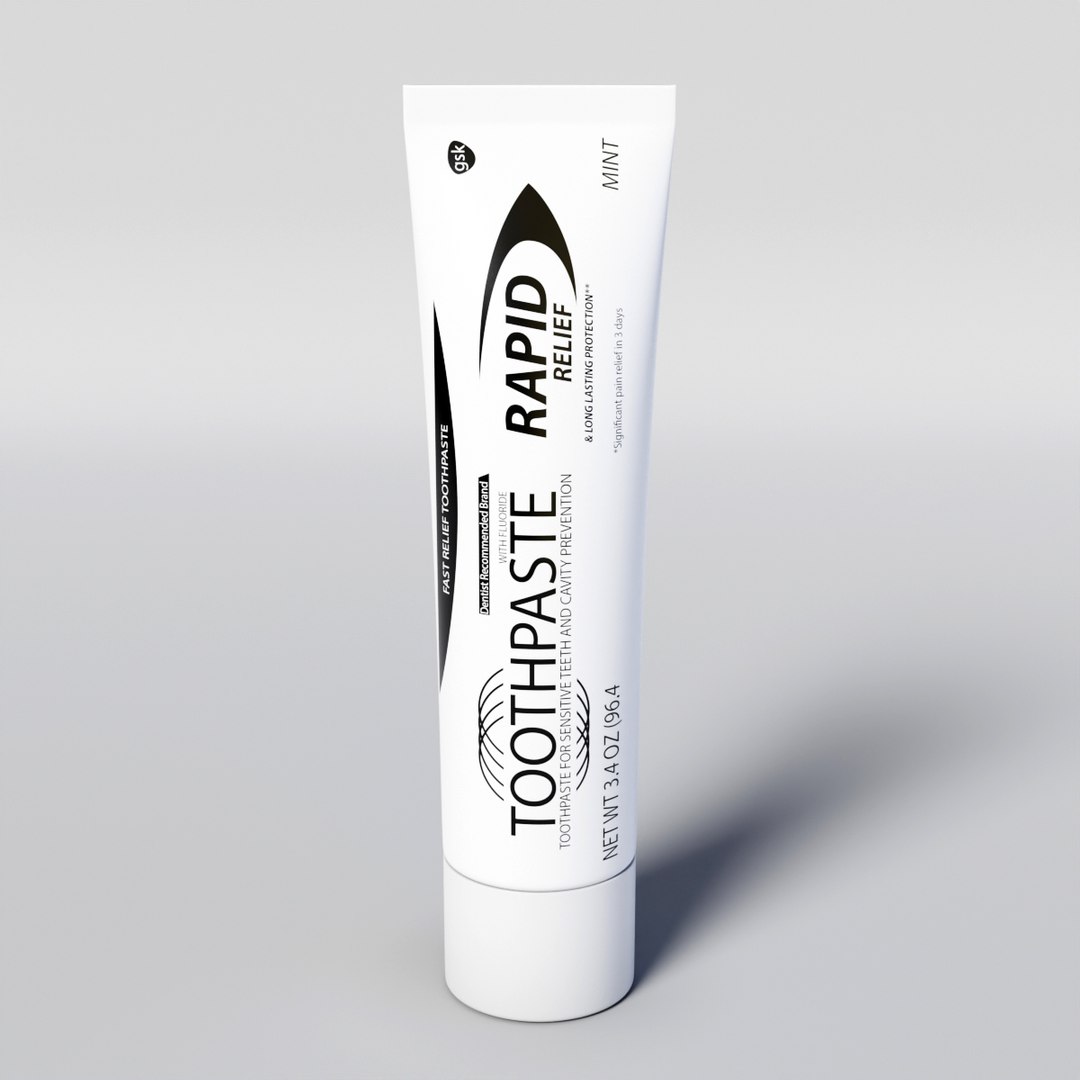 3D Model Toothpaste Tooth - TurboSquid 1644019