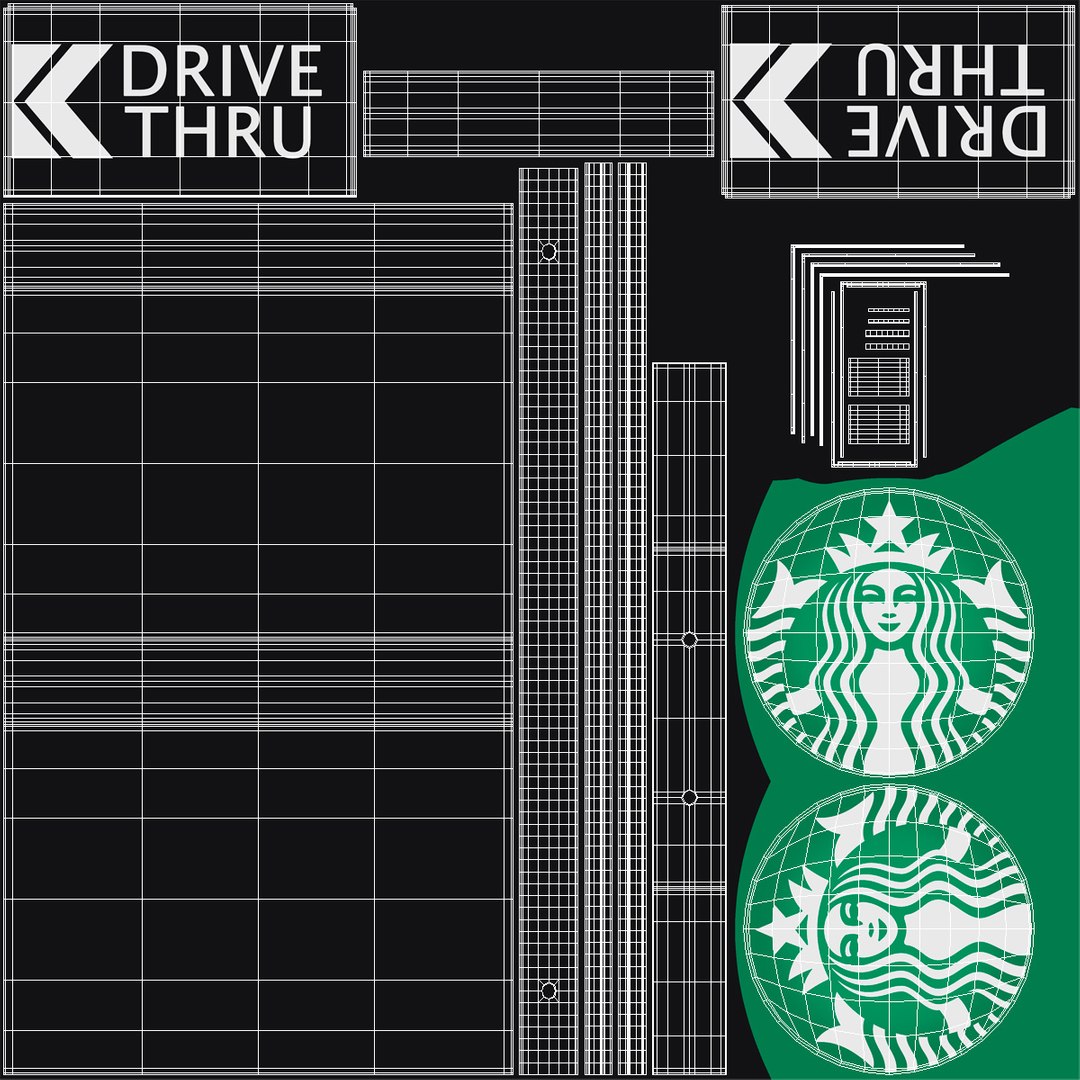 Round Starbucks Drive Thru Signage Light On 3D Model - TurboSquid 2276907